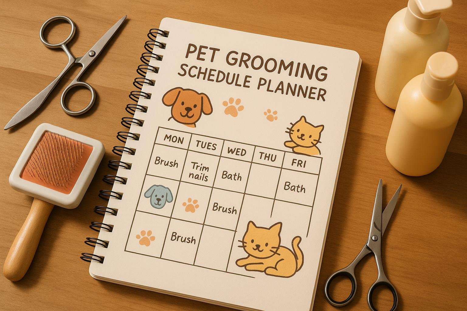 Pet Grooming Schedule Planner - Little Pet Corner