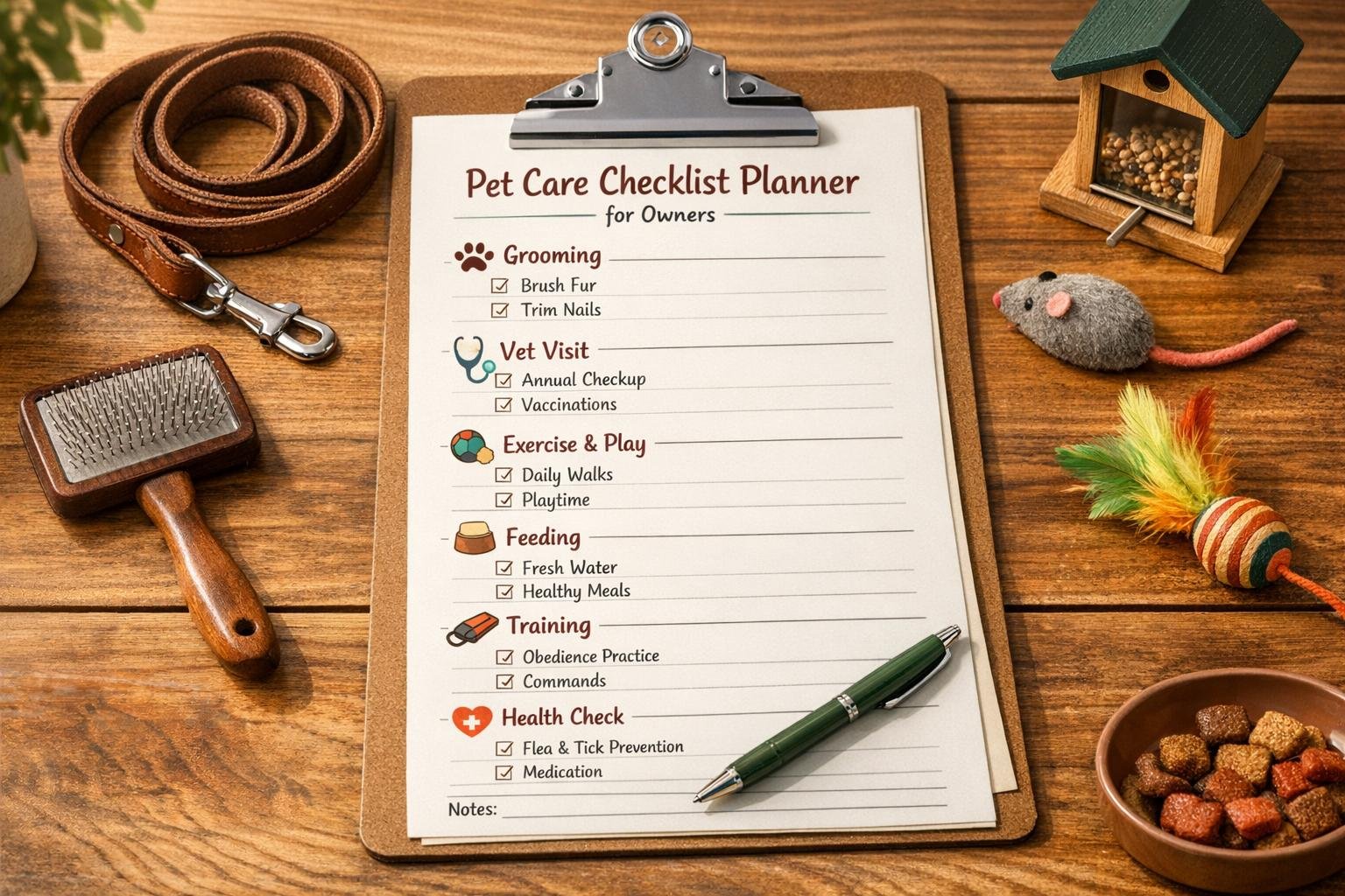 Pet Care Checklist Planner for Owners - Little Pet Corner